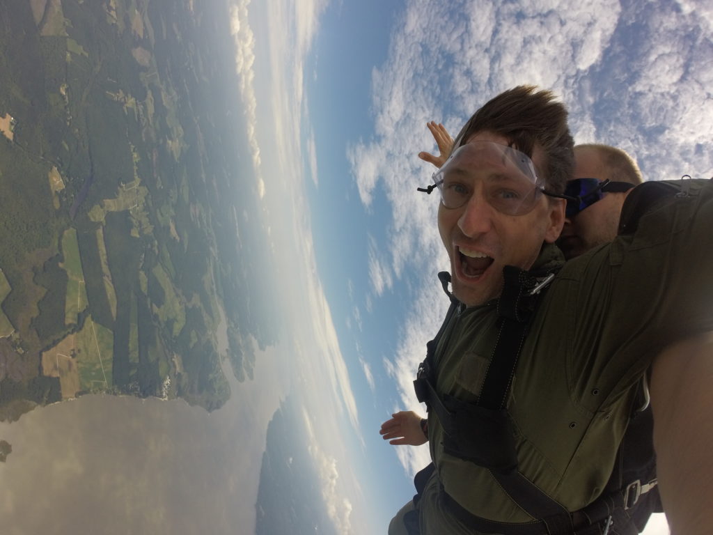Skydiving as a Super Hero in Virginia - No Limits Skydiving